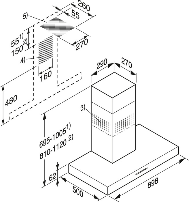 Miele PUR 98 W (90 cm Wand-Dunstabzugshaube)